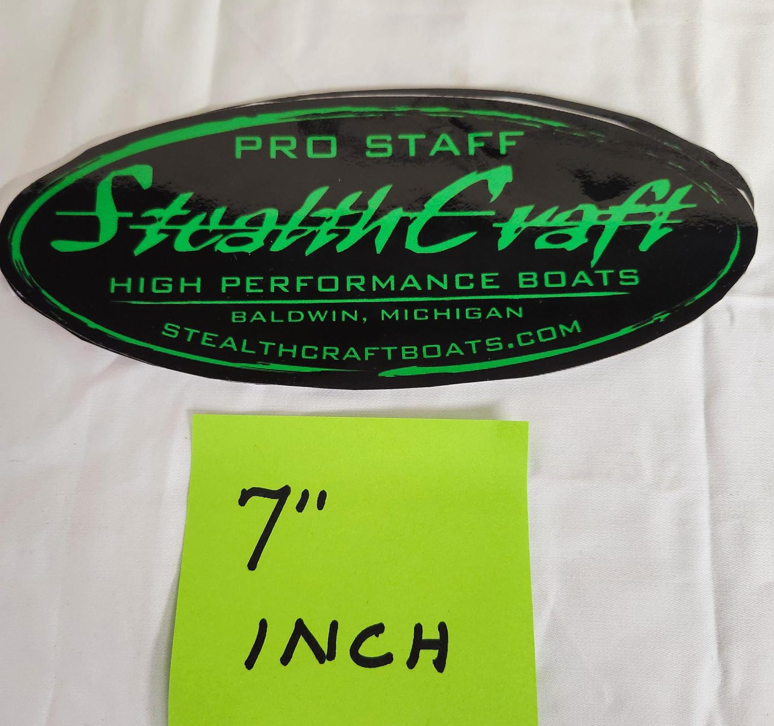 7″ StealthCraft Sticker (Black and Green) | Stealth Craft Boats