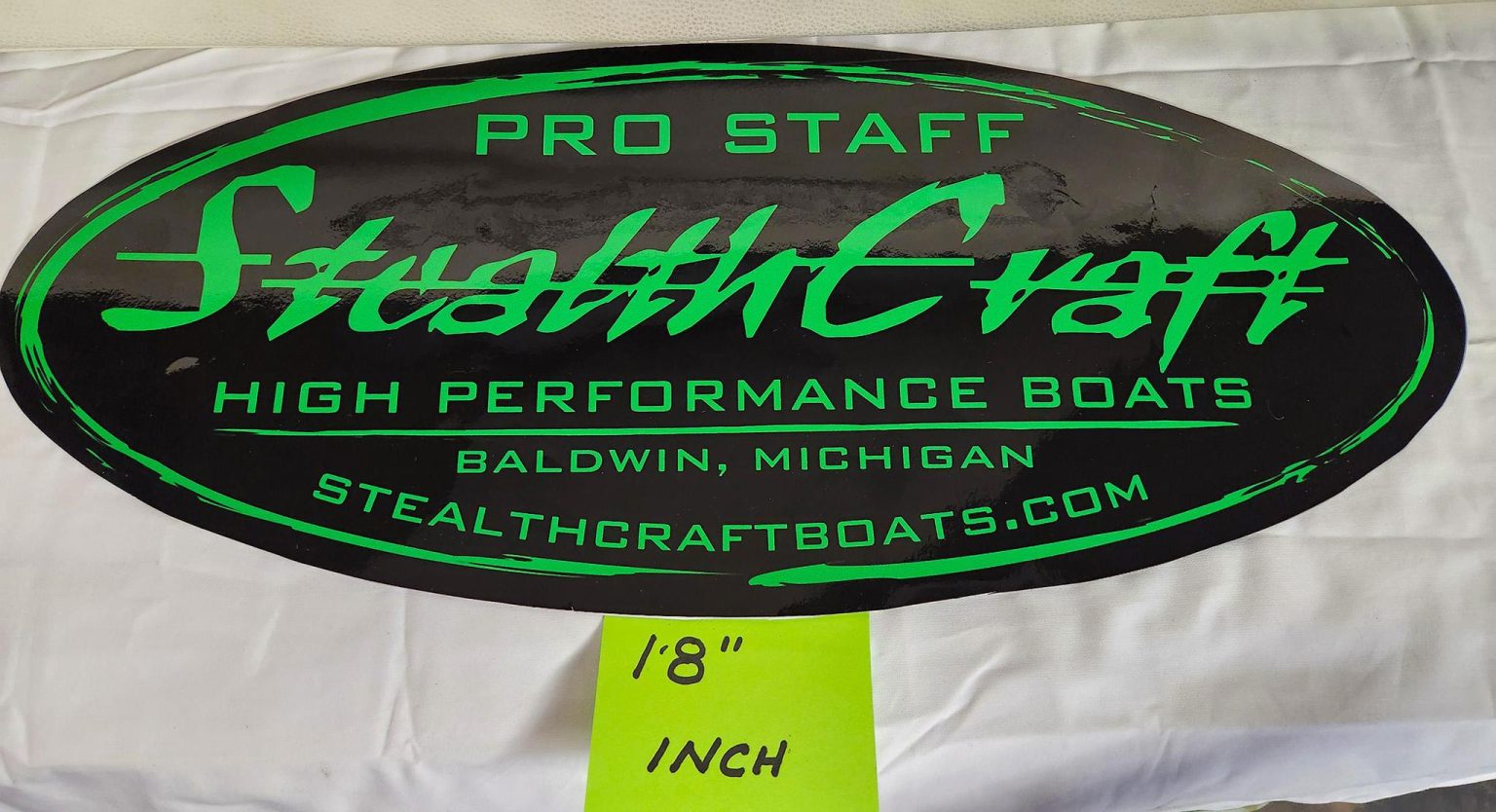 18″ StealthCraft Sticker (Black and Green) | Stealth Craft Boats