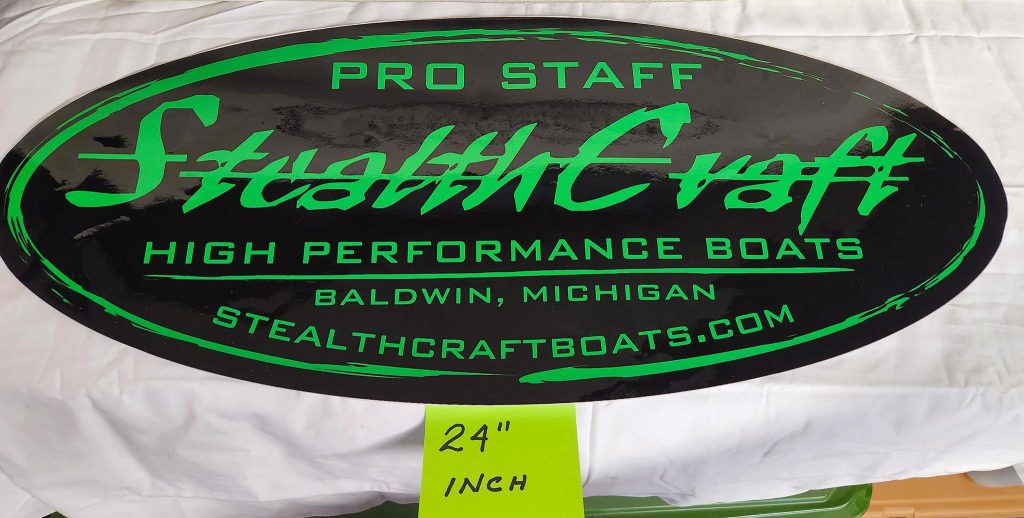 24″ StealthCraft Sticker (Black and Green) | Stealth Craft Boats